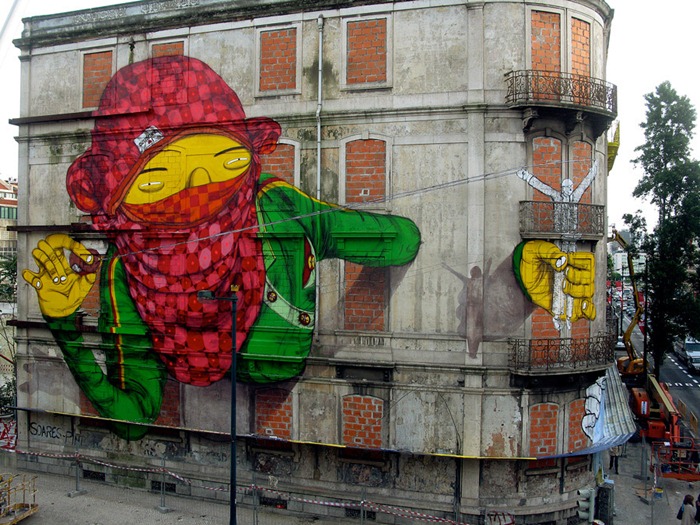 Massive Graffiti Art by Os Gemeos and Blu | Amusing Planet